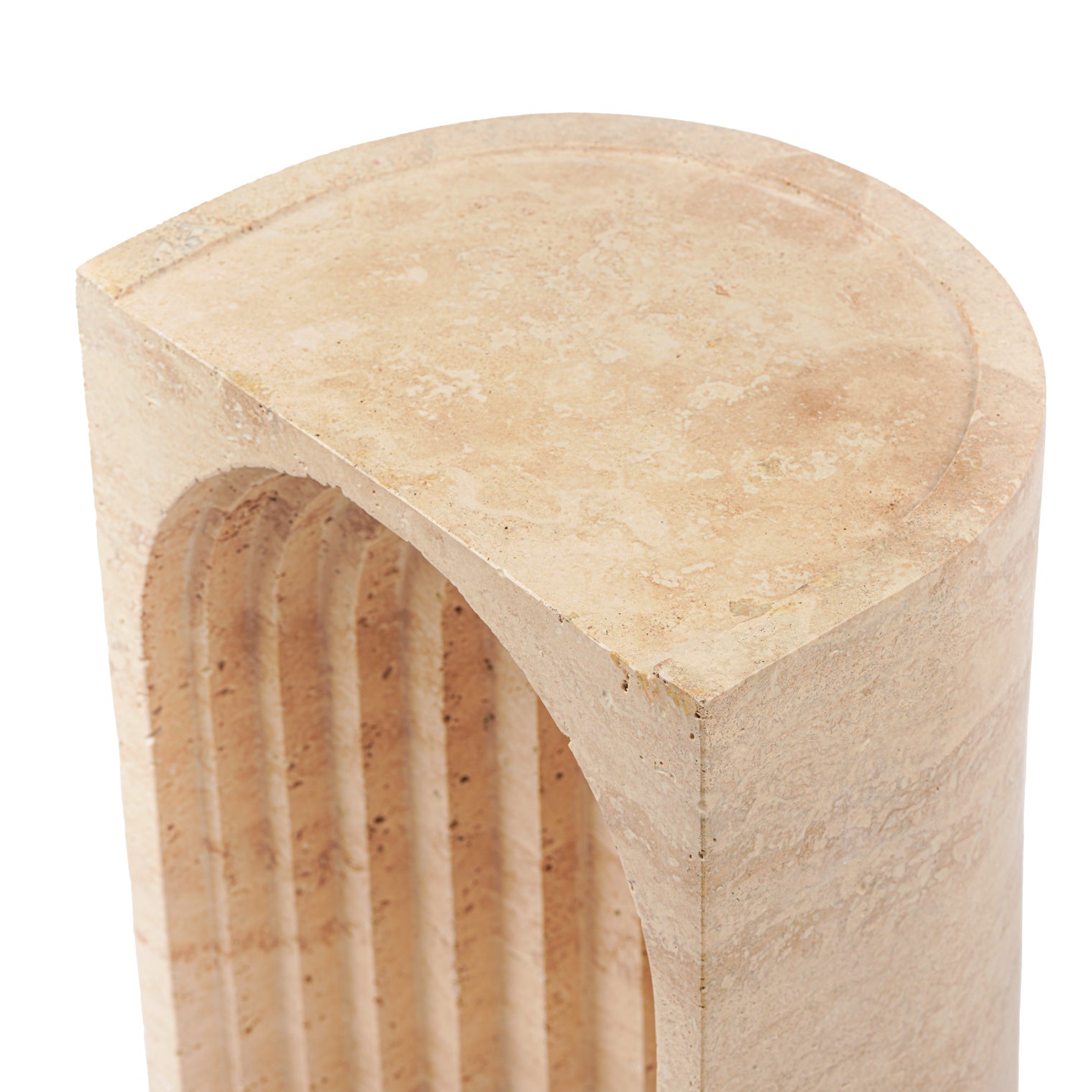 Layers Travertine Arch Side Table | Layers